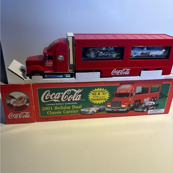 Coca Cola | Toys | Coca Cola Red Holiday Truck With Cars | Poshmark